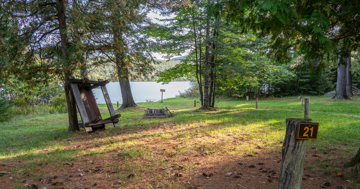 Taylor Pond Campground Campsite Photos - Location Map